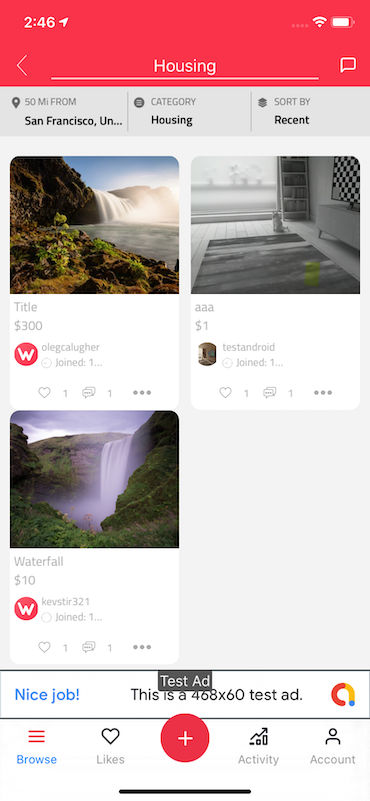 woopy | iOS Universal Listings + Chat App Template (Swift) by cubycode